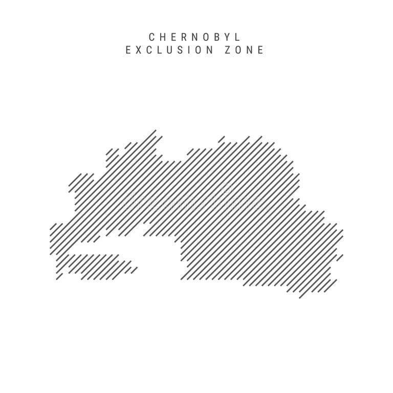 Chernobyl Exclusion Zone Map from Pattern of Black Slanted Parallel ...