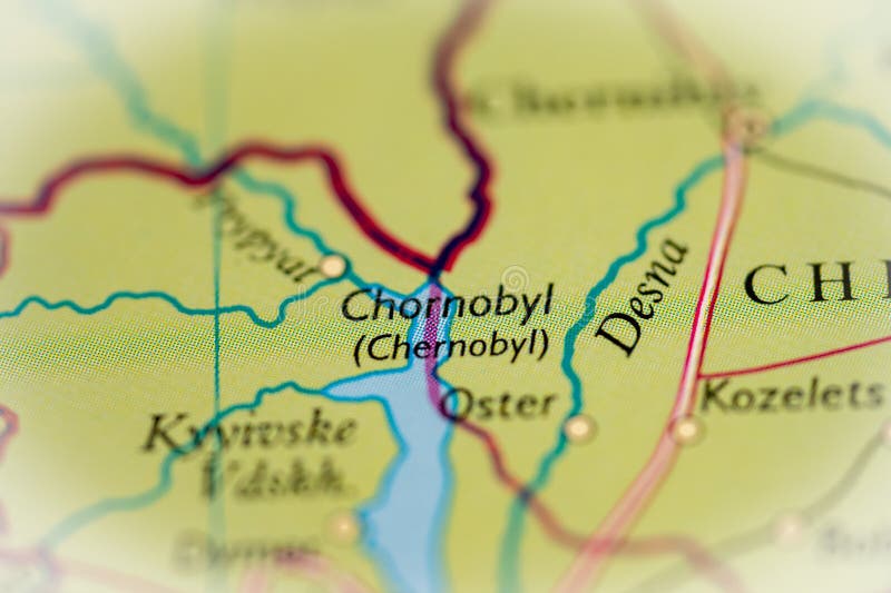 Chernobyl, Ukraine Highlighted on a World Map Stock Image - Image of ...