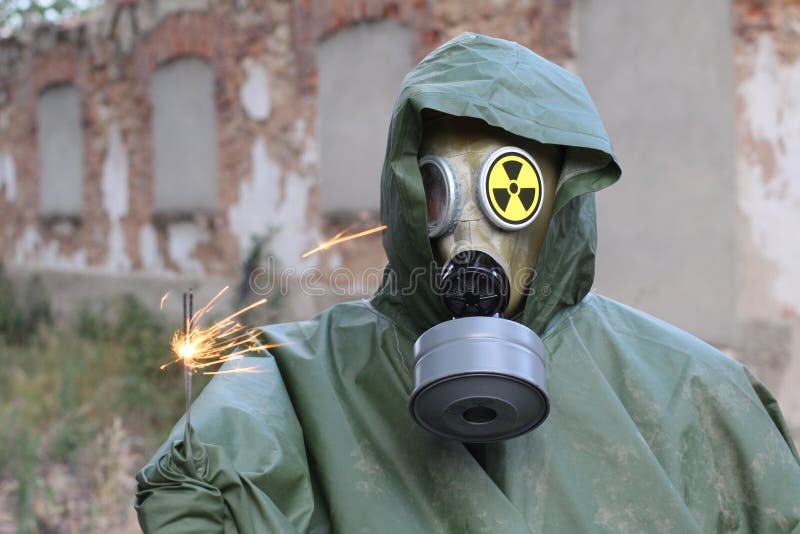 Chernobyl Worker Holding Flammable Stick Stock Photo - Image of ...