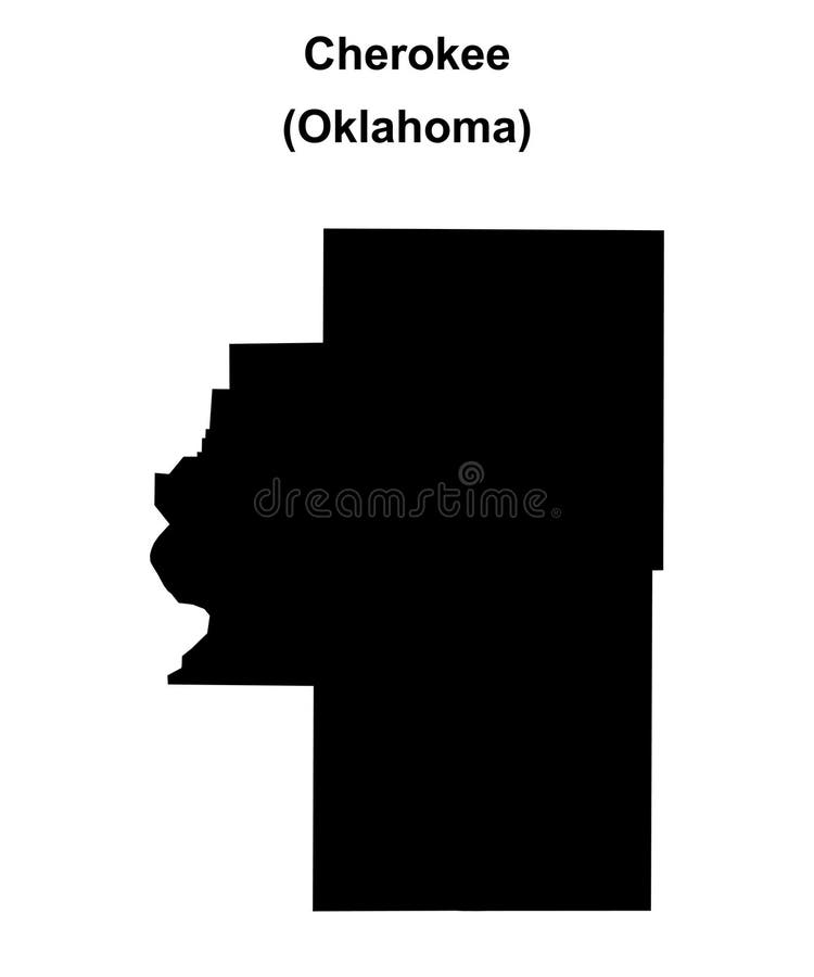 Cherokee outline map stock vector. Illustration of county - 361751872