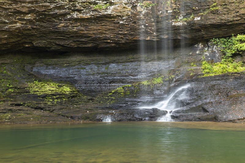 Cherokee Falls Waterfall stock photo. Image of peaceful - 125271004