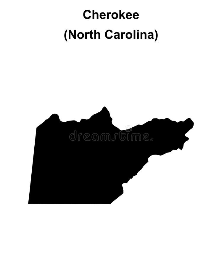 Cherokee outline map stock illustration. Illustration of north - 361723107