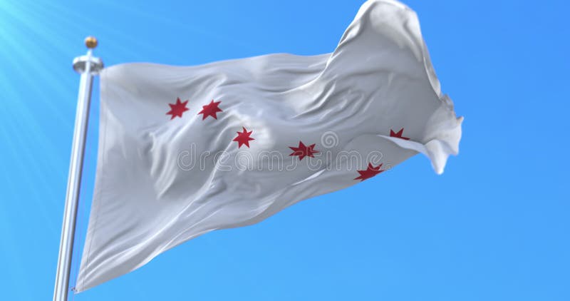 The Cherokee Peace Flag. Loop Stock Footage - Video of north, loop ...