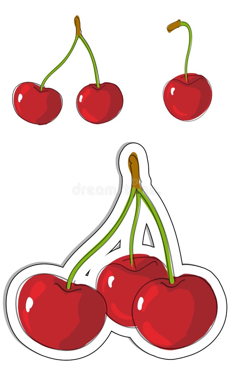 Three Cherries Stock Illustrations – 726 Three Cherries Stock ...
