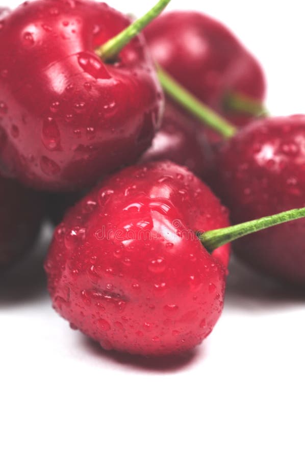 Cherries close-up stock photo. Image of vitamins, water - 9581182