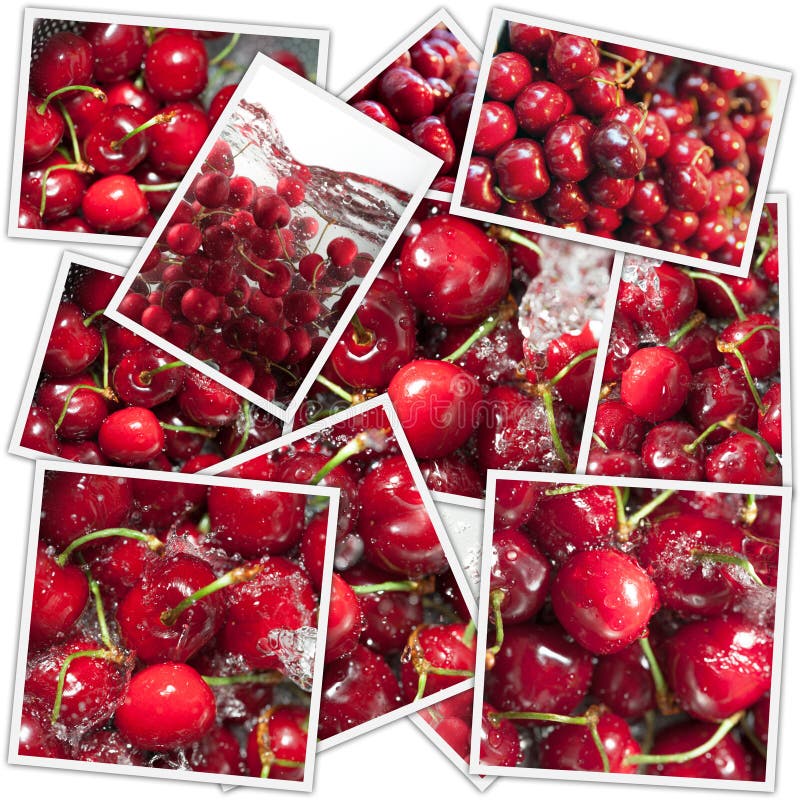Cherries collection stock image. Image of colander, drop - 63390069