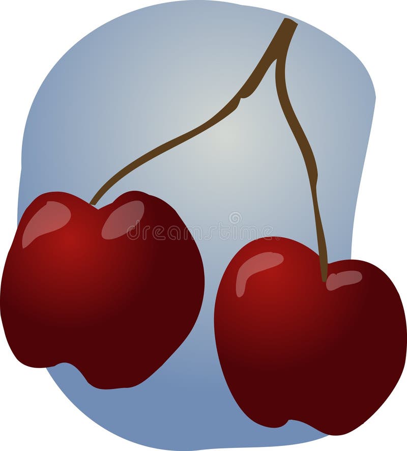 Cherries Fruit Illustration Stock Vector - Illustration of fresh, retro ...
