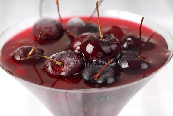 Cherries in kirsch stock photo. Image of brandy, liquid - 17442470