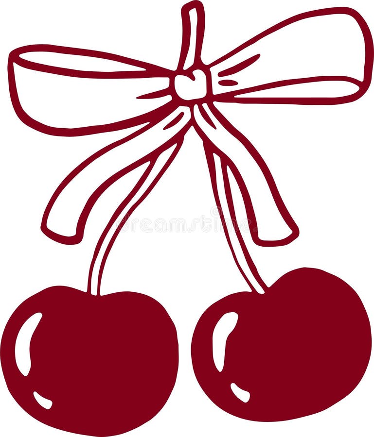 Cherries Bow Stock Illustrations – 757 Cherries Bow Stock Illustrations ...