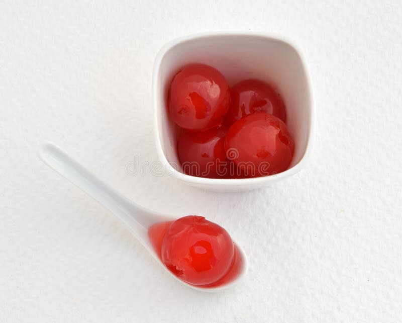 Cherries in syrup. stock image. Image of fruit, container - 85434191