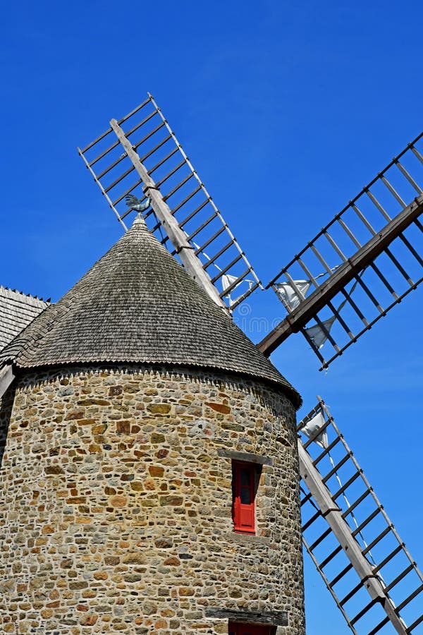 Cherrueix; France - July 28 2019 : Windmill Editorial Stock Image ...