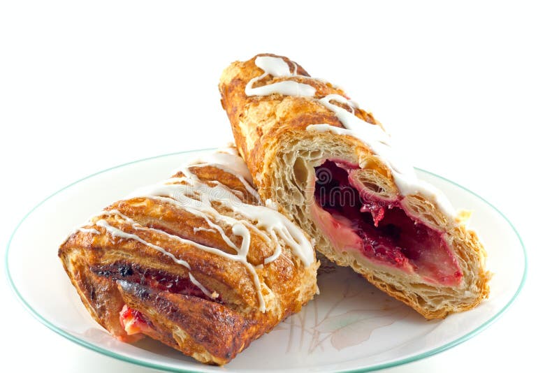 Cherry Bavarian Cream Strudel Stock Image - Image of food, crust: 41875455
