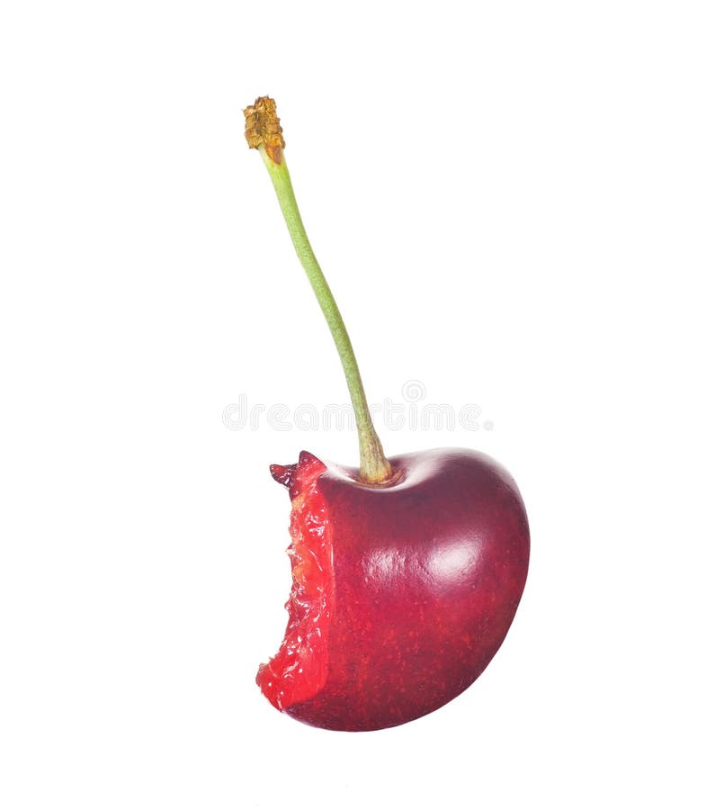 Cherry bite of stock image. Image of bunch, fragrance - 31587381