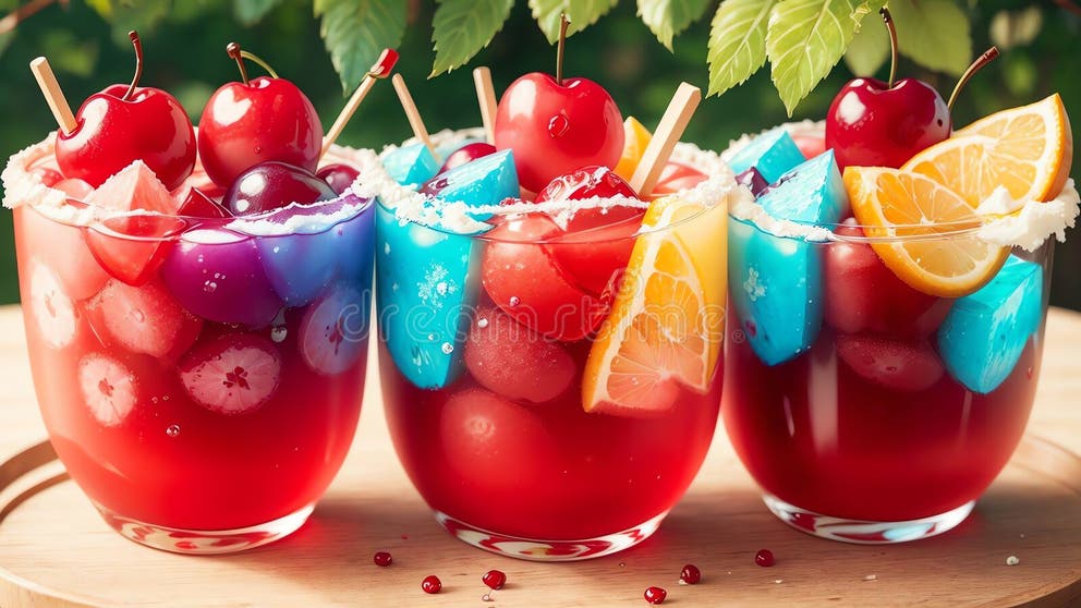 Cherry Bliss a Captivating Freeze Frame of Refreshing Cherry Popsicle ...