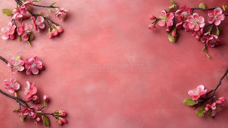 Cherry Blossom Design with Space for Spring Theme Stock Illustration ...