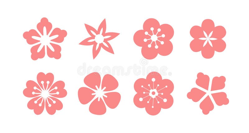 Cherry blossom element set stock vector. Illustration of japan - 272209040