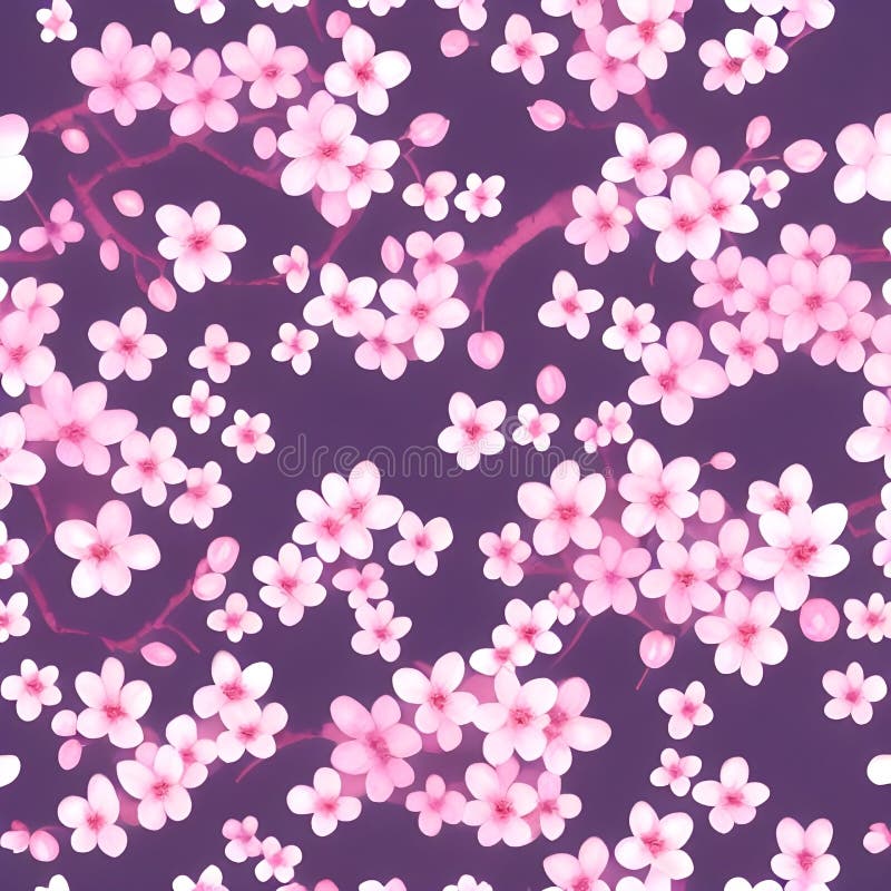 Cherry blossom pattern stock illustration. Illustration of decor ...