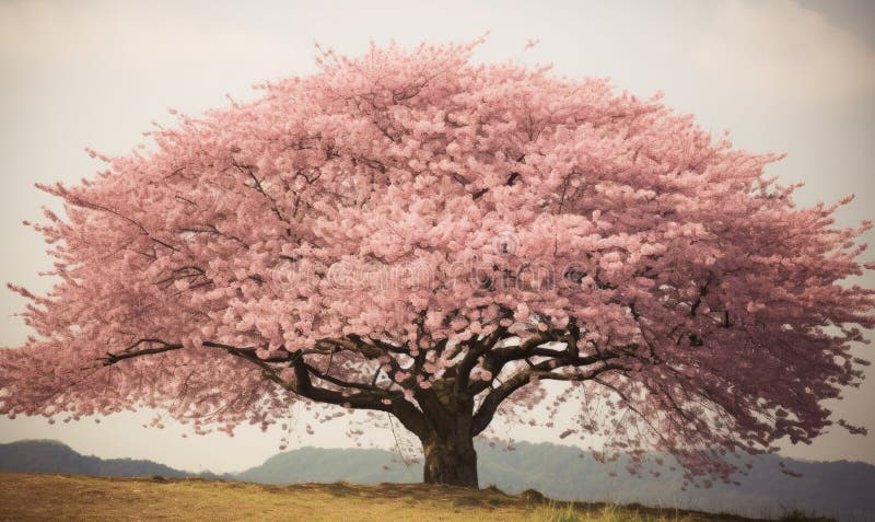 Cherry Blossom Sakura Tree in Springtime Was a Symbol of Renewal and ...