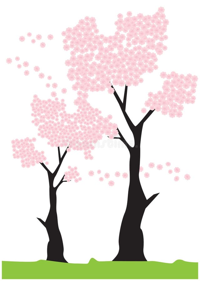 Cherry Blossom Tree. Vector Illustration Decorative Design Stock Vector ...