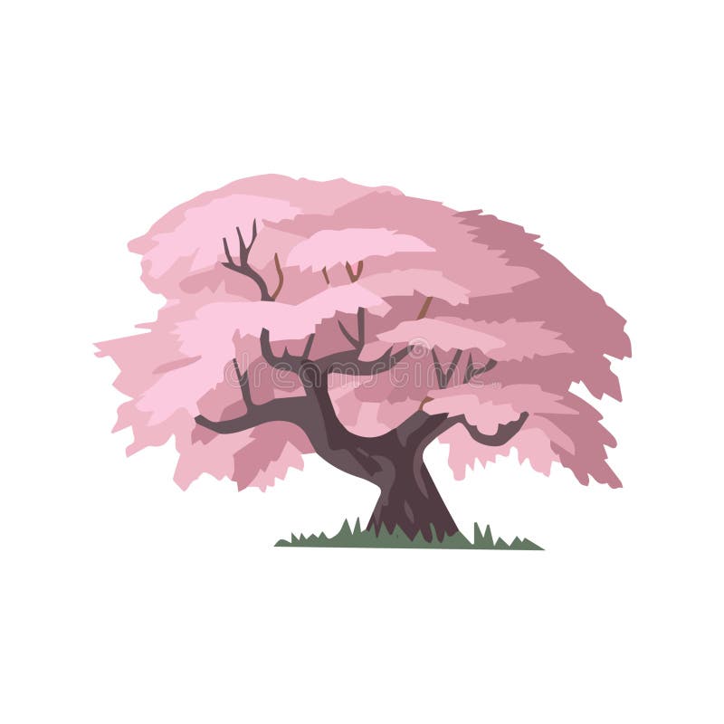 Cherry Blossom Tree Vectors Stock Vector - Illustration of people ...