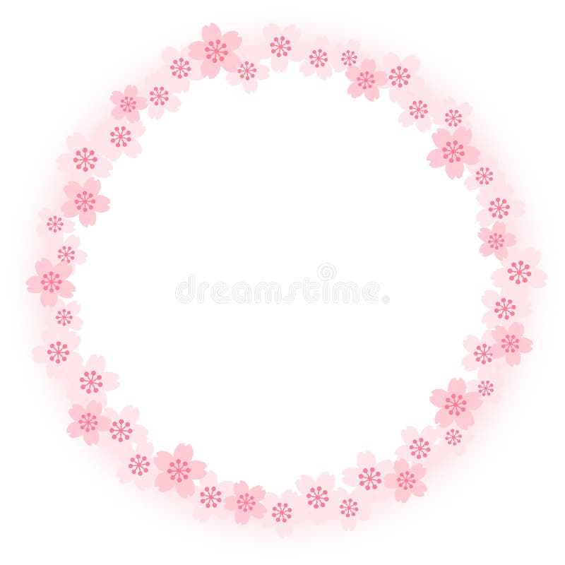 Cherry Blossoms Circle Stock Illustrations – 3,483 Cherry Blossoms ...