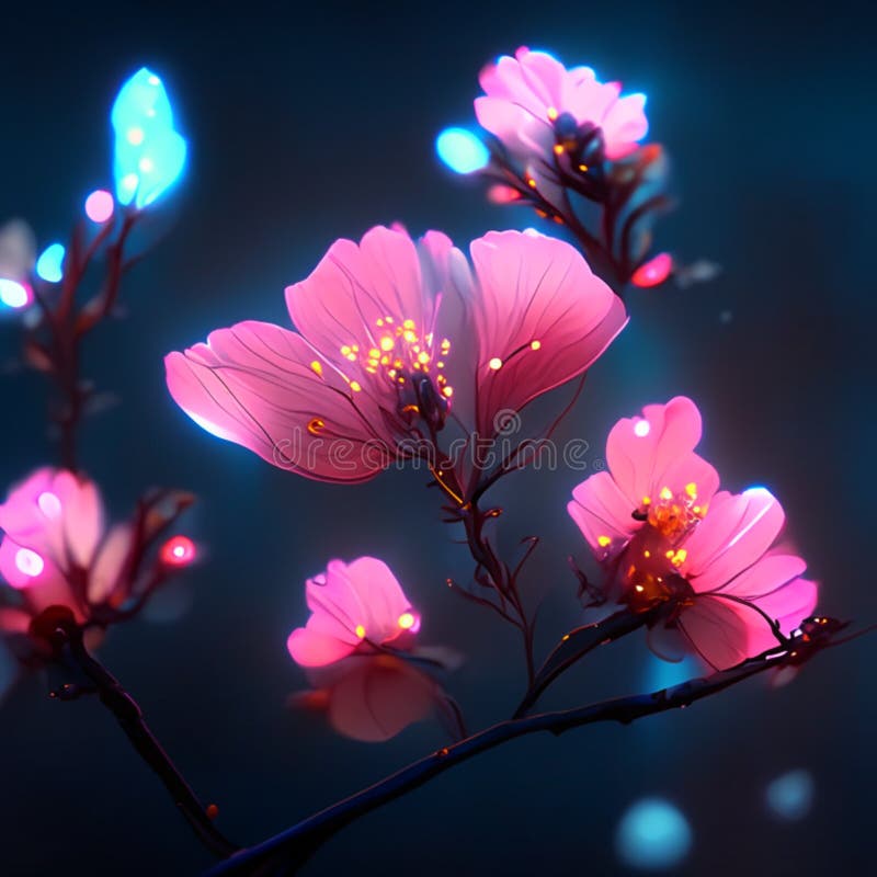 Neon Blossoms Stock Illustrations – 461 Neon Blossoms Stock ...