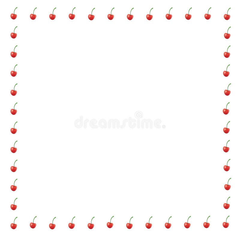 Cherry Border ilustração stock. Ilustração de fresco - 50545518