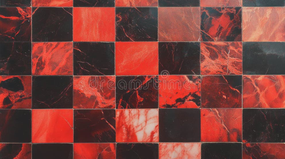 Cherry and Brown Marble Checkerboard Texture for Interior Design and ...