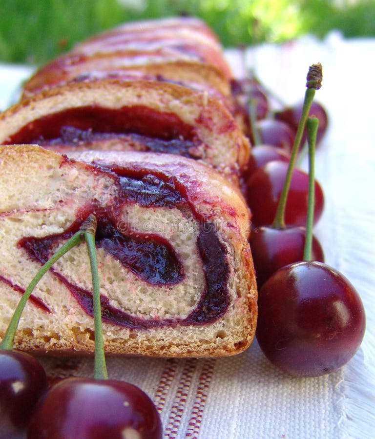 Cherry cake stock photo. Image of dessert, fruits, confectionery - 390248