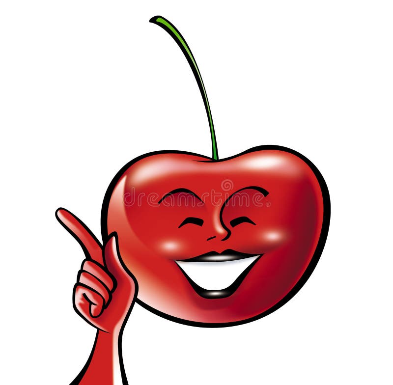 Cute Cherry Cartoon Character Stock Vector - Illustration of colorful ...
