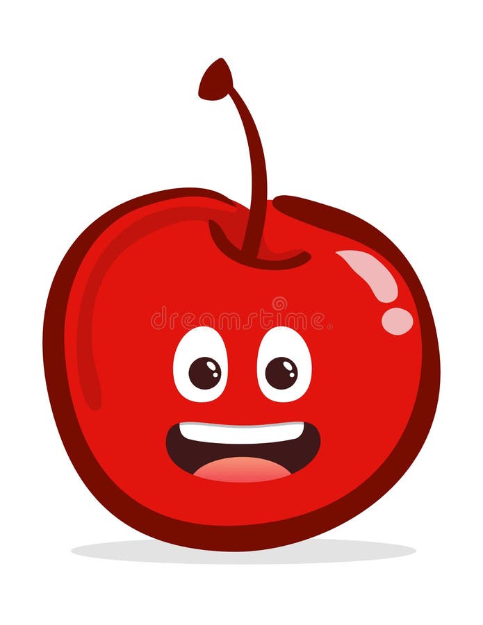 Cherry cartoon character stock vector. Illustration of mascot - 48207812