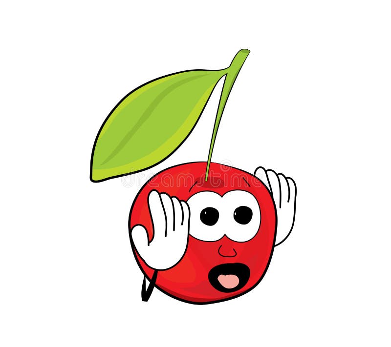 Cherry cartoon character stock illustration. Illustration of colourful ...