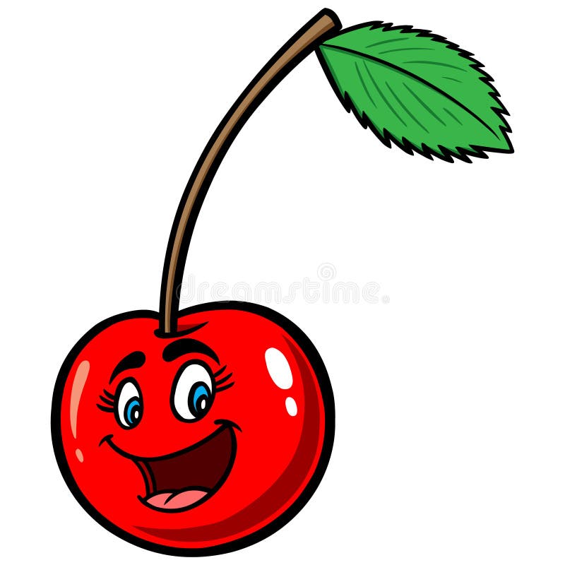 Cherry Cartoon stock vector. Illustration of berry, fruit - 53766801