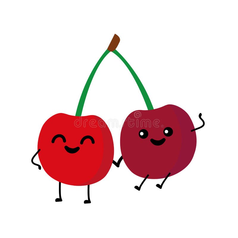 Cherry Character Design. Cherry Vector Stock Illustration ...