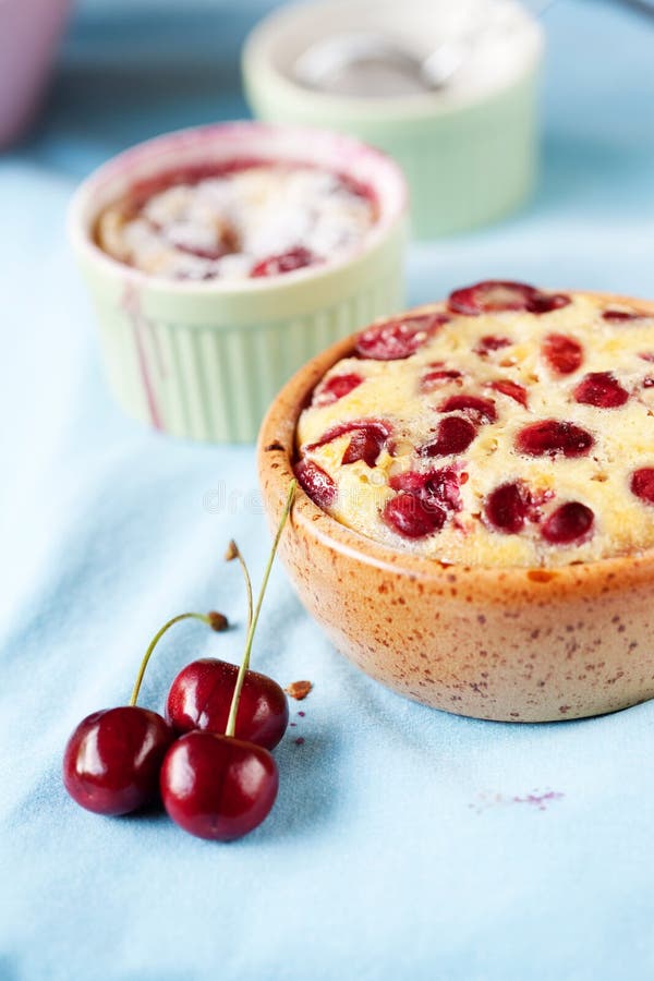 Cherry clafoutis stock image. Image of sweet, food, fruit - 10131361