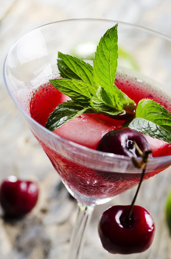 Cherry Cocktail stock photo. Image of cocktail, cuisine - 55587724