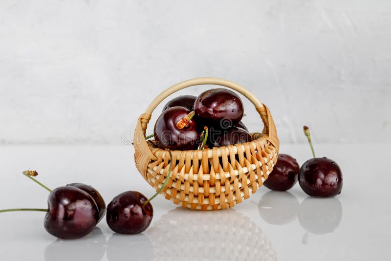 Cherry dark maroon stock image. Image of dessert, ripe - 152625337