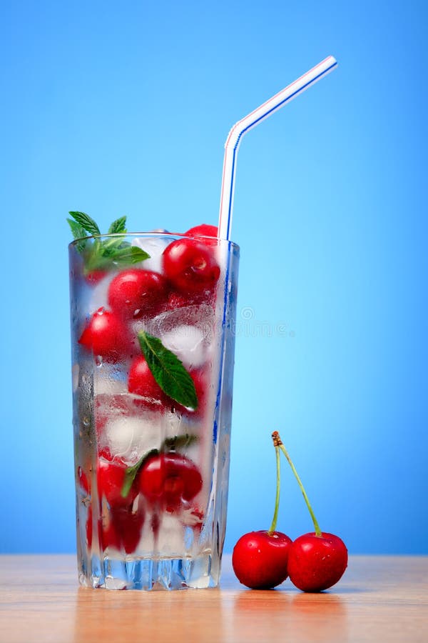 Cherry drink stock photo. Image of garnish, ingredient - 25521884