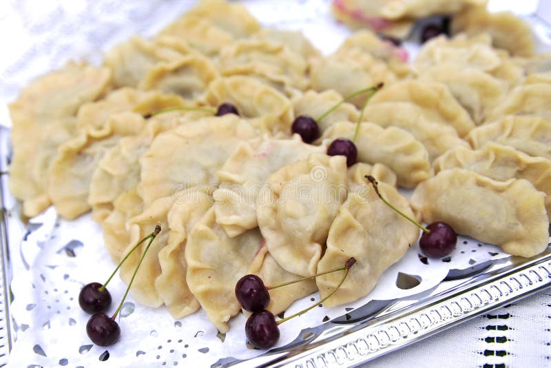 Cherry dumplings stock photo. Image of cherry, dessert - 25781890