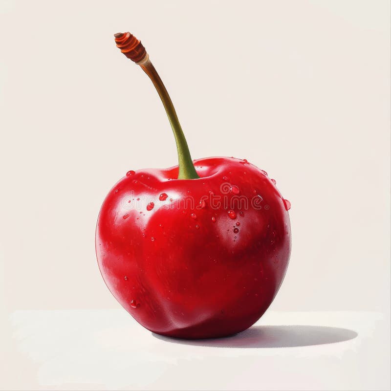 Cherry Element Watercolors Background and Wallpaper Stock Image - Image ...