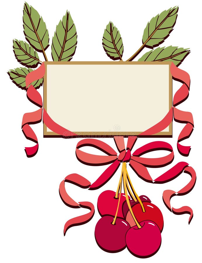 Cherry frame stock illustration. Illustration of circle - 372825783