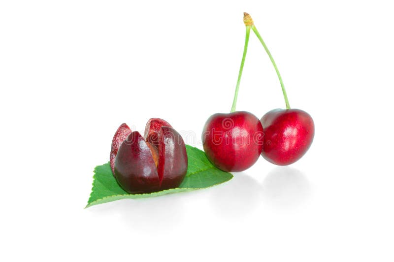Cherry Fruit Inside and Out Stock Image - Image of juice, fruit: 32188635