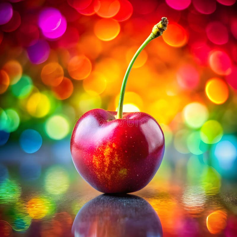 Cherry Fruit Pic Color Background, Cherry Isolated. Sour Cherry ...