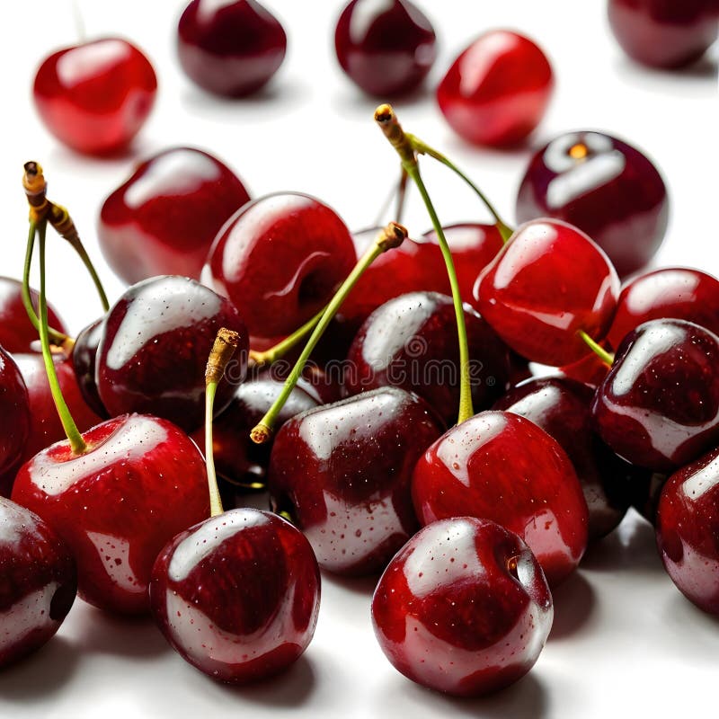 Cherry Fruit Still Life Minimalist Avatar Images on White Backgrounds ...