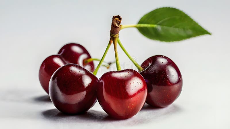Cherry Fruit Still Life Minimalist Avatar Images on White Backgrounds ...