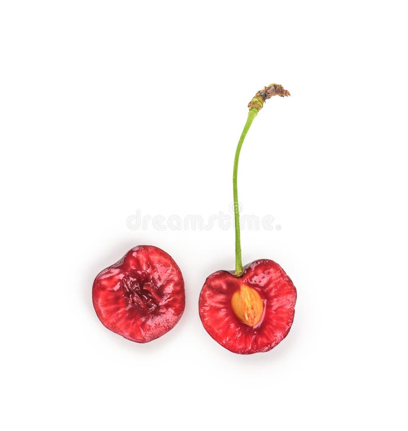 Cherry Half stock image. Image of flesh, curve, cherry - 20694059