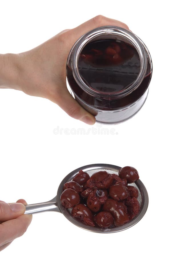 Cherry on hand stock image. Image of group, stoned, sweet - 15275483