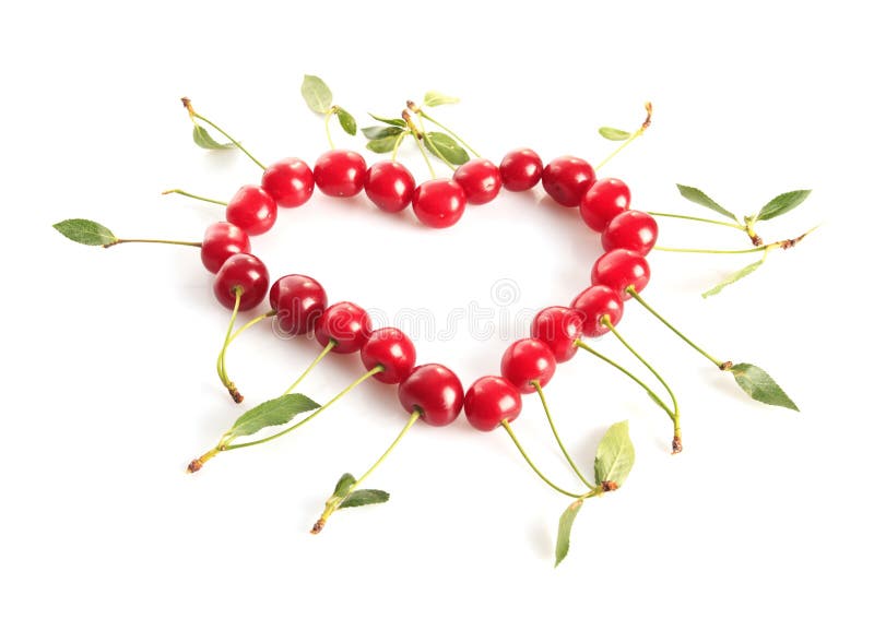 Cherry heart stock image. Image of nutrient, sweets, stem - 20040047