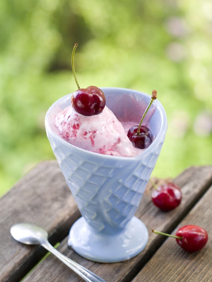 Cherry ice-cream stock photo. Image of delicious, dessert - 31915942
