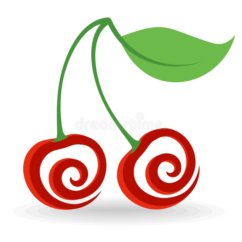 Cherry Icon Simple Flat Vector Illustration. Fresh Cherry Sign Stock ...